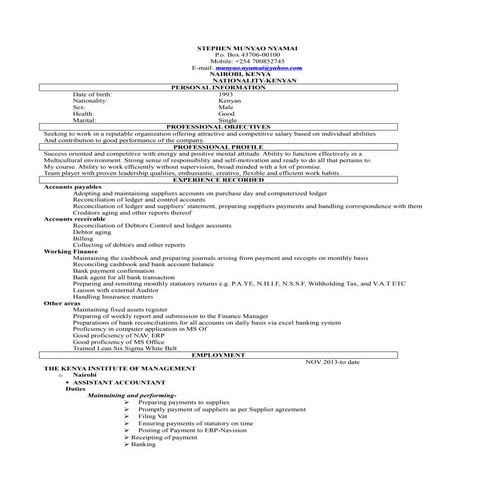 MUNYAO CV.updated | DOC