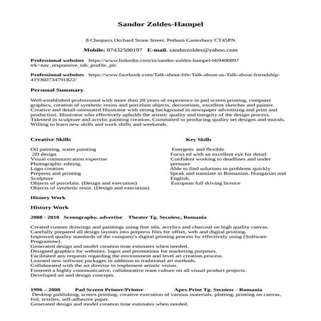 Lucy Alexander CV 2016 | PDF