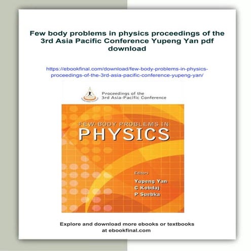 Few body problems in physics proceedings of the 3rd Asia Pacific ...