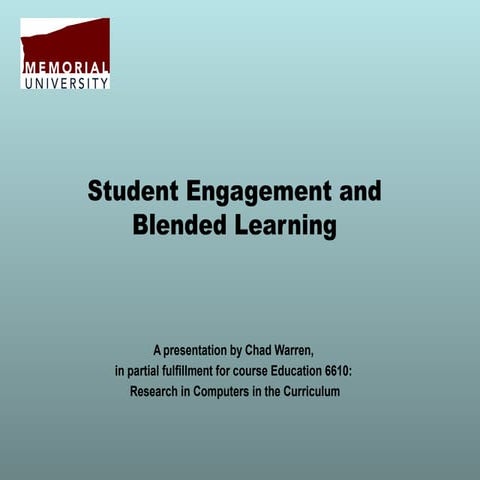 Student Engagement and Blended Learning | PPT