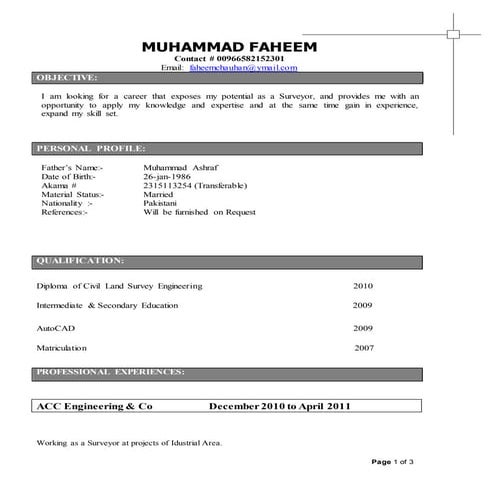 Faheem Chauhan CV | DOCX