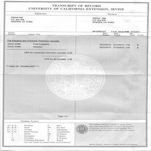 UCI Cred Transcript | PDF | Documentary | Genres