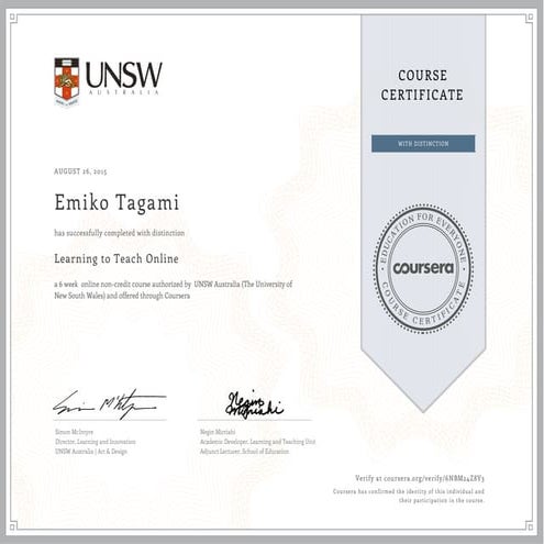 Certificate_Learning to Teach Online_Coursera ltto 2015 | PDF