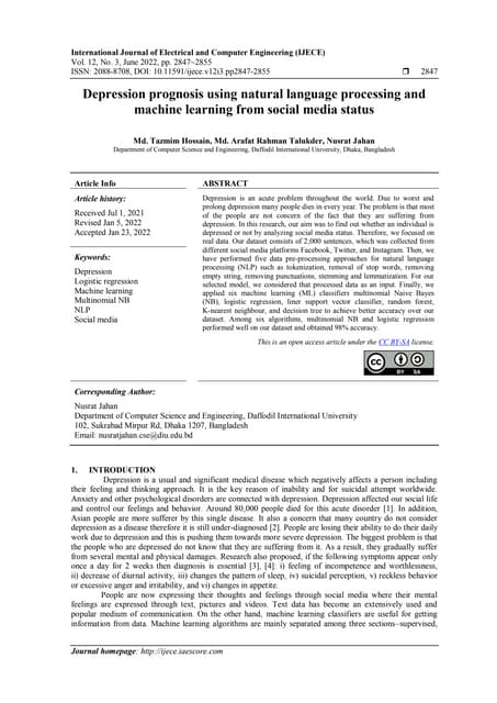 Social Media Sentiment Analysis fro Depression detection Using Machine Learning 1..pptx