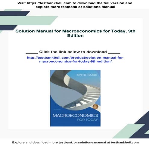 Solution Manual for Macroeconomics for Today, 9th Edition | PDF