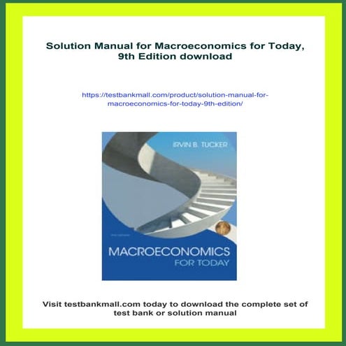 Solution Manual for Macroeconomics for Today, 9th Edition | PDF