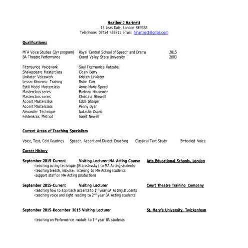 CV ProfH.Hartnett | DOCX | Professional School | Postgraduate Education