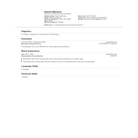 CurriculumVitae | PDF