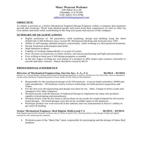 Marc's Resume - Updated 0316 | DOC