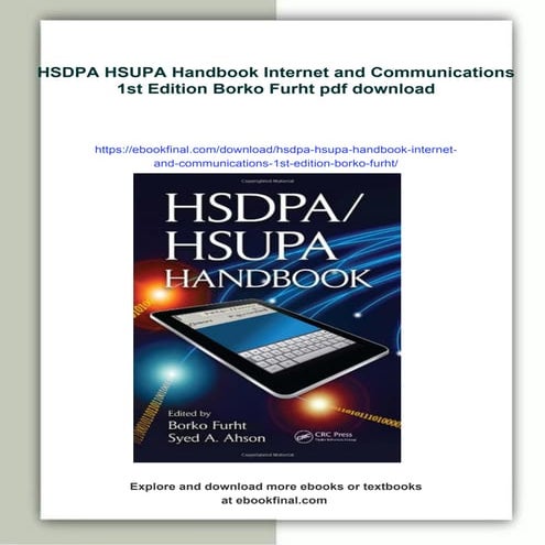 HSDPA HSUPA Handbook Internet and Communications 1st Edition Borko Furht | PDF