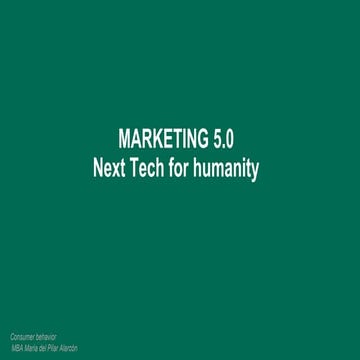 Marketing 5.0 NOW Next Tech for Humanity | PDF
