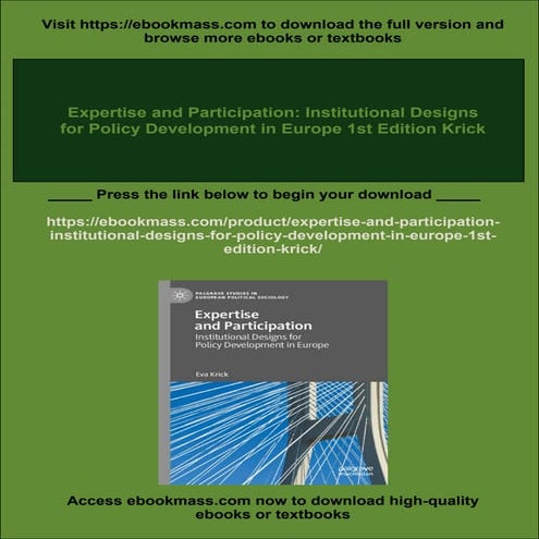 Expertise and Participation: Institutional Designs for Policy ...