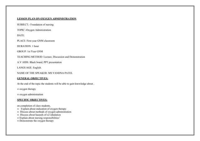 Oxygenation checklist | DOCX