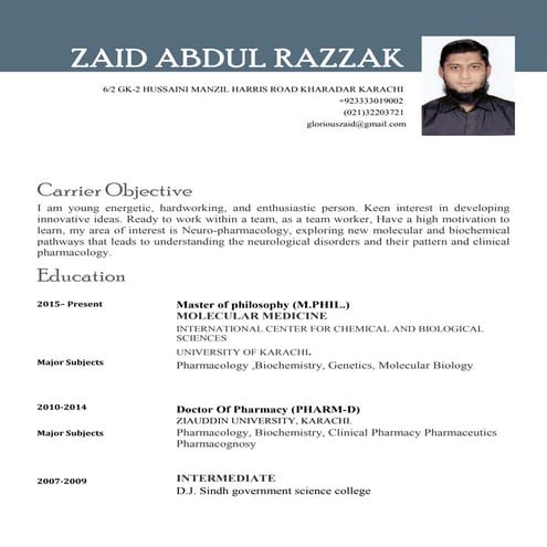 ZAID CV 2016 | PDF