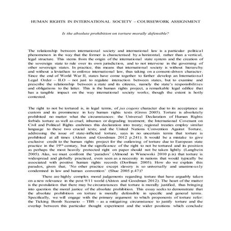 Human Rights Essay | DOCX