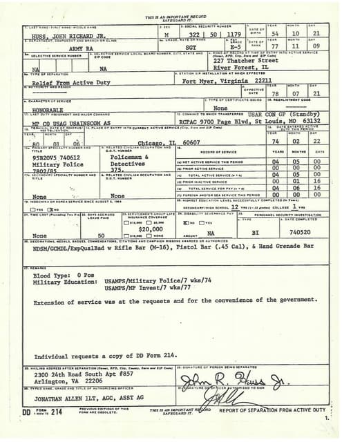 Army DD-214 | PDF
