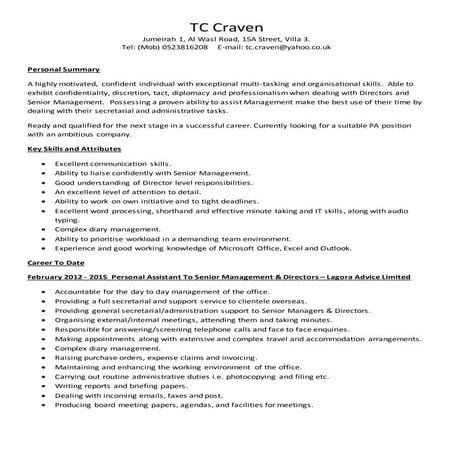 TC CV 2015 LI | DOCX | Business Administration | Business