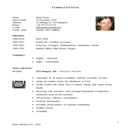 Botka_Eszter_CV2014 | PDF