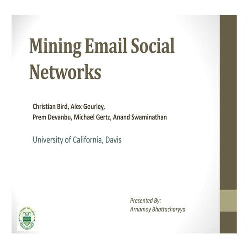 Mining Email Social Networks | PPT
