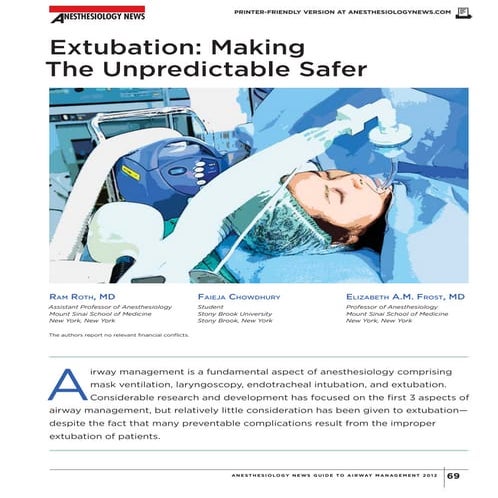 Extubation-Making the Unpredictable Safer | PDF