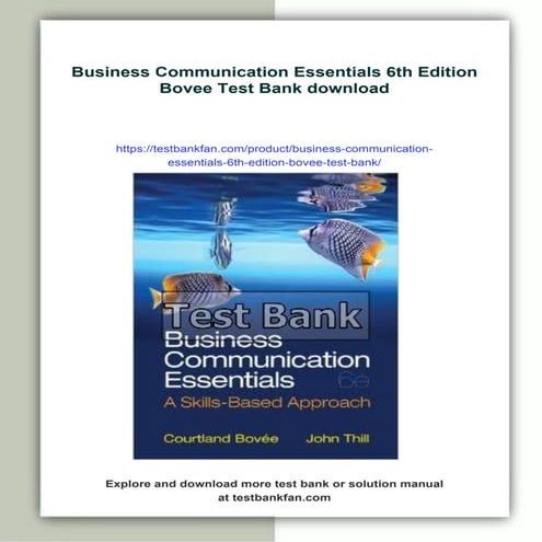 Business Communication Essentials 6th Edition Bovee Test Bank | PDF
