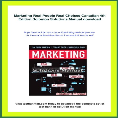 Marketing Real People Real Choices Canadian 4th Edition Solomon ...