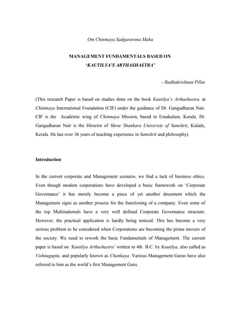 Kautilya: the arthashast-ra | PPTX