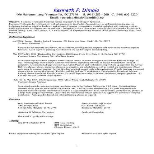 resume1-ken-dimaio (1) | PDF