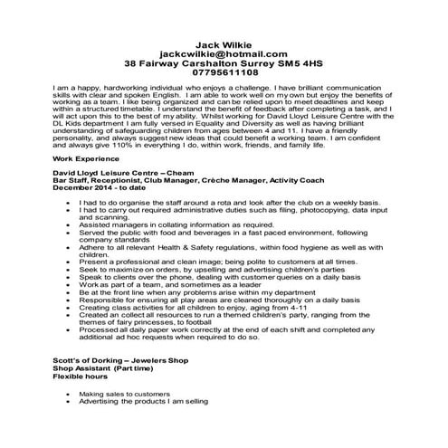 Jack Wilkie CV amended | DOCX