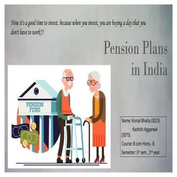 Pension Plans in India fgatye safe india | PPTX