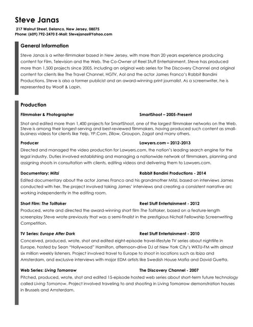 Steve Strangio Resume_2016 | PDF