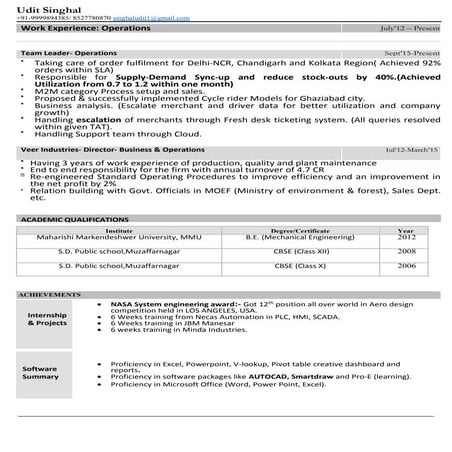 CV_Udit_Singhal | PDF