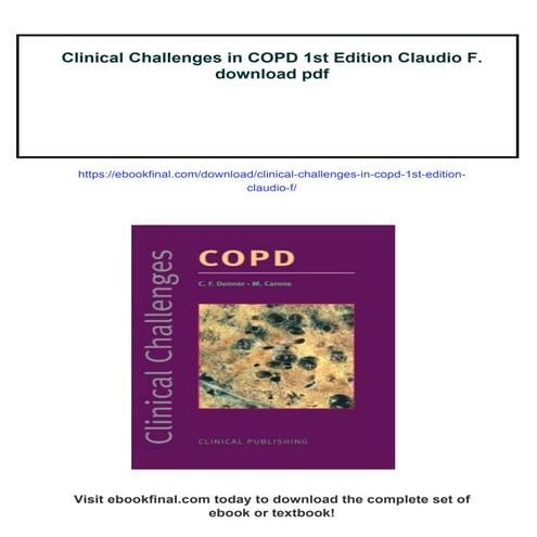 Clinical Challenges in COPD 1st Edition Claudio F. | PDF