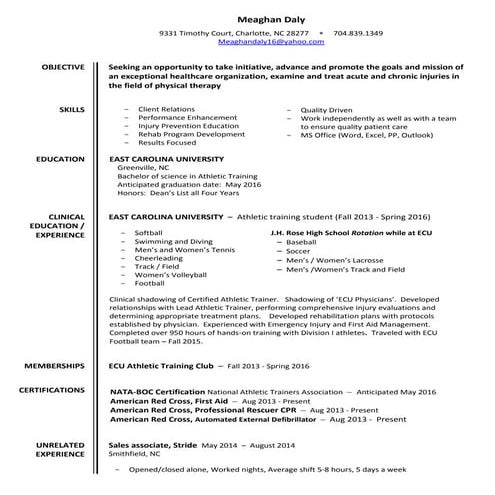 Meaghan Daly - Resume | PDF