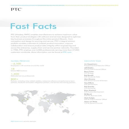 PTC Fast Facts | PDF