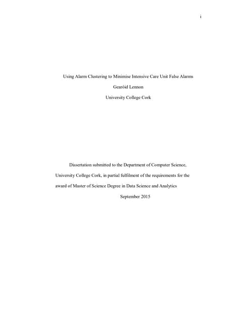 Using Alarm Clustering To Minimise Intensive Care Unit False Alarms Pdf 2571