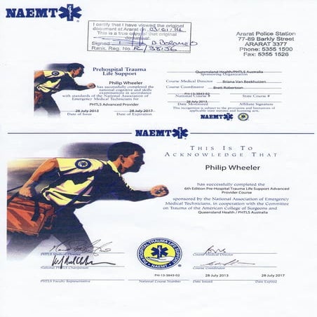 NAEMT PHTLS Certified | PDF