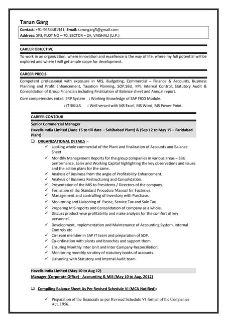 ASHOK GUPTA FINAL C.V | DOC