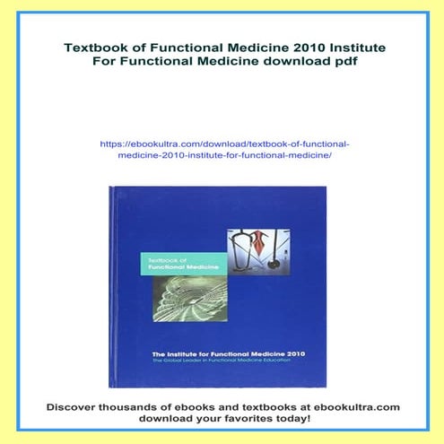 Textbook of Functional Medicine 2010 Institute For Functional Medicine ...