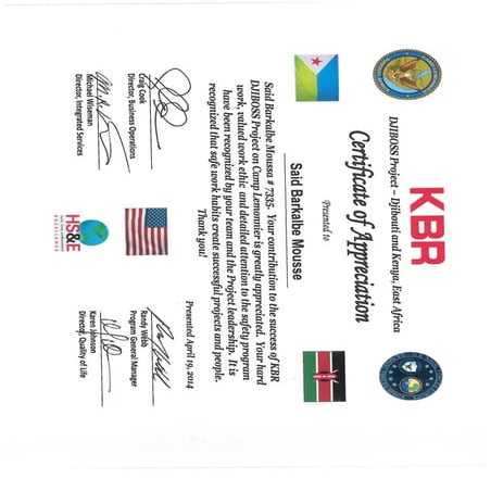 KBR certificate | PDF