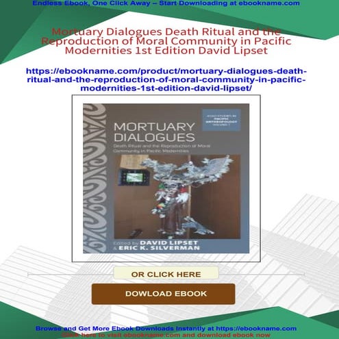 Mortuary Dialogues Death Ritual and the Reproduction of Moral Community ...