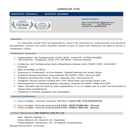 Sreekanth_CV_1 | DOCX