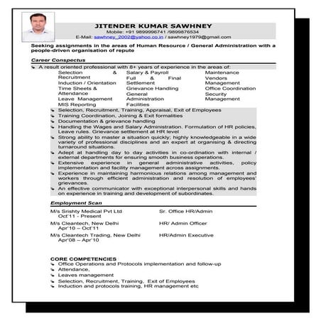 Resume jitender | DOC