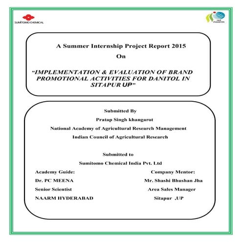 Summer project -pratap PDF | PDF