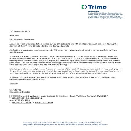 Trimo Letter of Recommendation | PDF