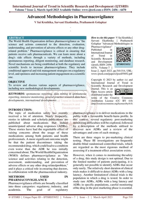 Signal Detection in Pharmacovigilance | PPTX | Pharmaceutical Industry | Industries