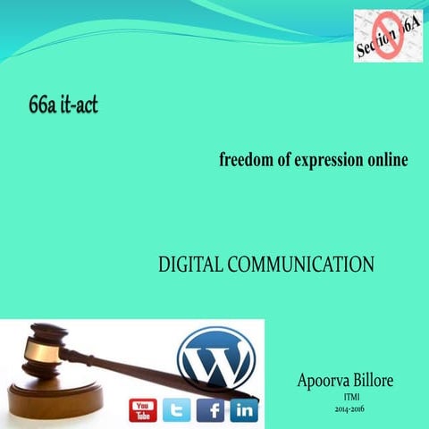 66a it act APOORVA BILLORE ITMI | PPT