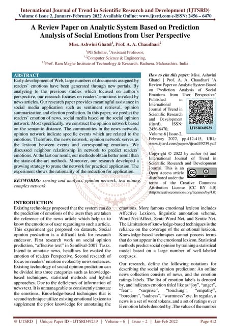 A Review Paper On Analytic System Based On Prediction Analysis Of
