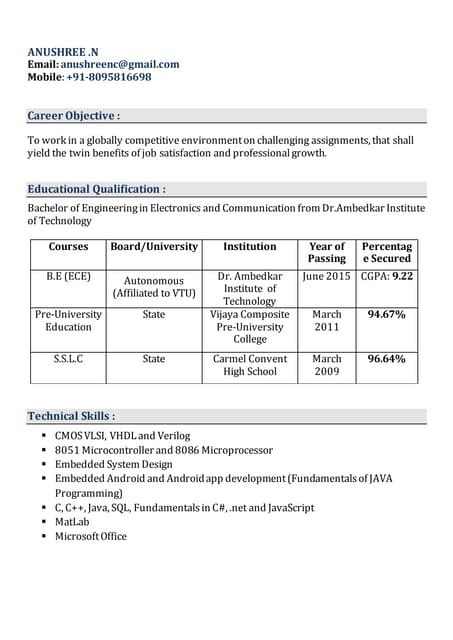 janath tele resume | PDF