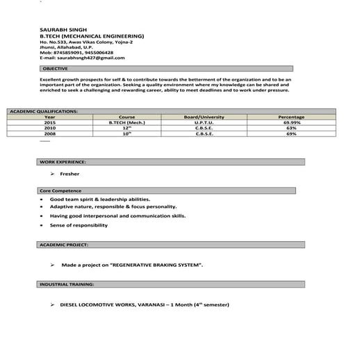 SAURABH CV | PDF